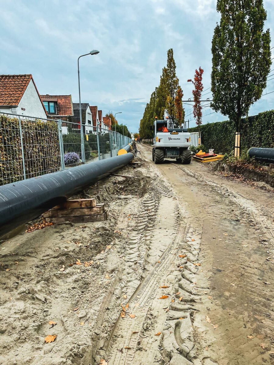 Betonnen bonna-buis vervangen door stalen drinkwaterleiding – Van Vulpen